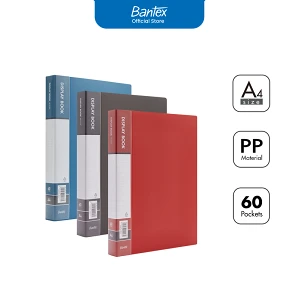 Bantex Display Book A4 / Clear Holder 60 Pocket PP Anti-Static Warna ...