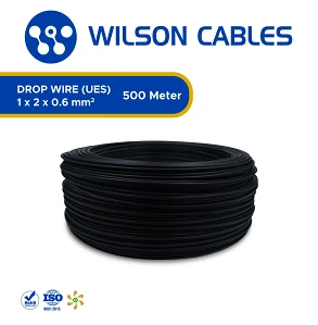 Wilson Cables - Kabel Drop Wire / U-ES 1 X 2 X 0.6 mm - Roll 500 Meter
